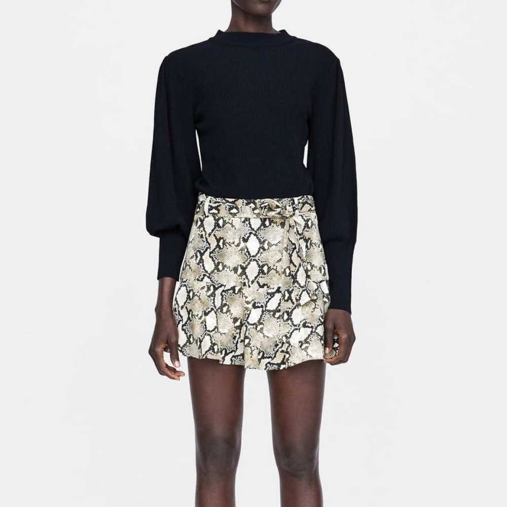 Zara Snake Print Skort - Gem